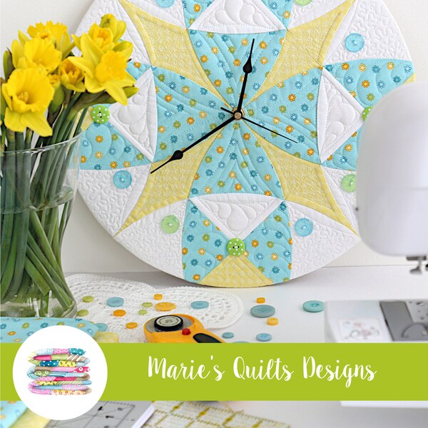 PDF Quilt Clock Pattern, Modern, Patchwork, Digital, Home Decor, Sewing ...