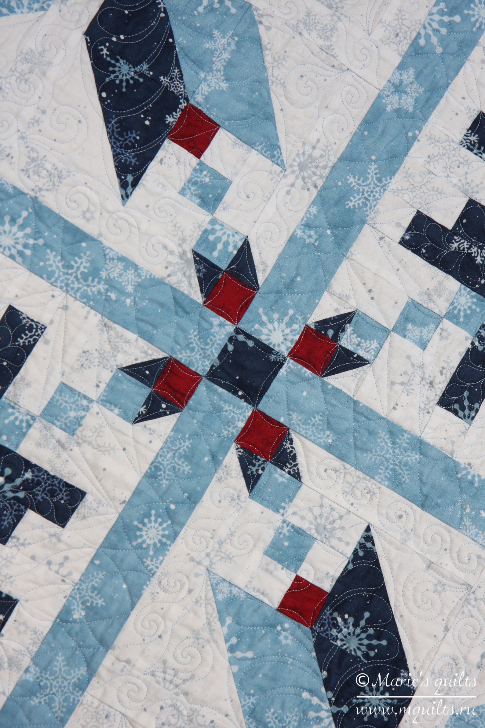 PDF Christmas Queen Quilt Pattern, Digital, Blue, Star, Norwegian - Etsy