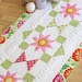 Spring Flower Applique Table Runner Pattern PDF Digital, Block Quilt ...
