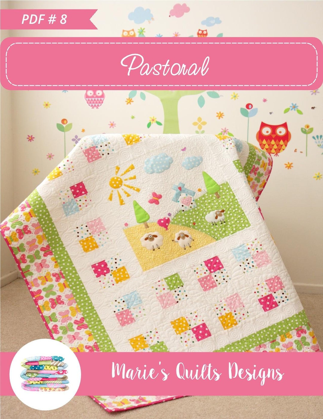 PDF Kids Baby Applique Quilt Pattern, Digital, Animal, Applique, Easy ...