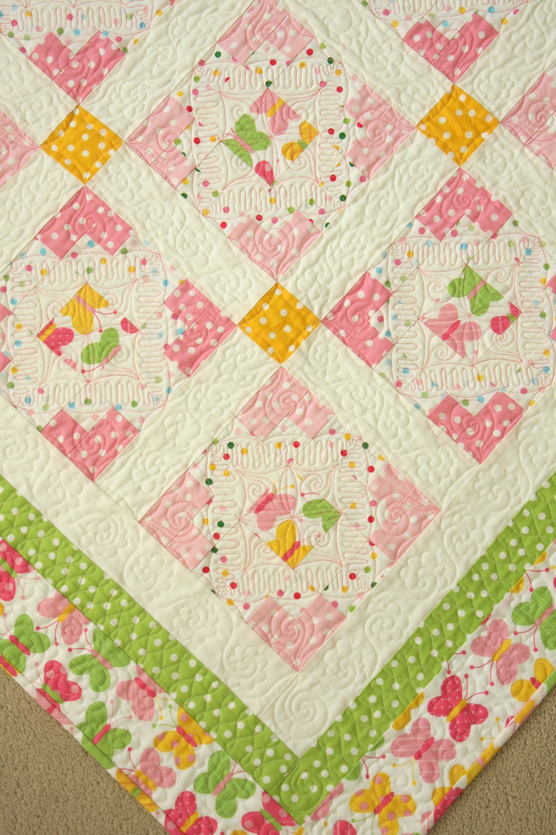 Easy PDF Quilt Pattern, Digital, Simple, Girl, Baby, Kids, Tutorial - Etsy