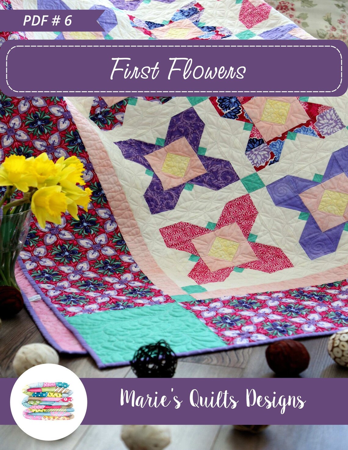 PDF Star Quilt Pattern, Digital, Easy, Floral, Simple, Tutorial - Etsy