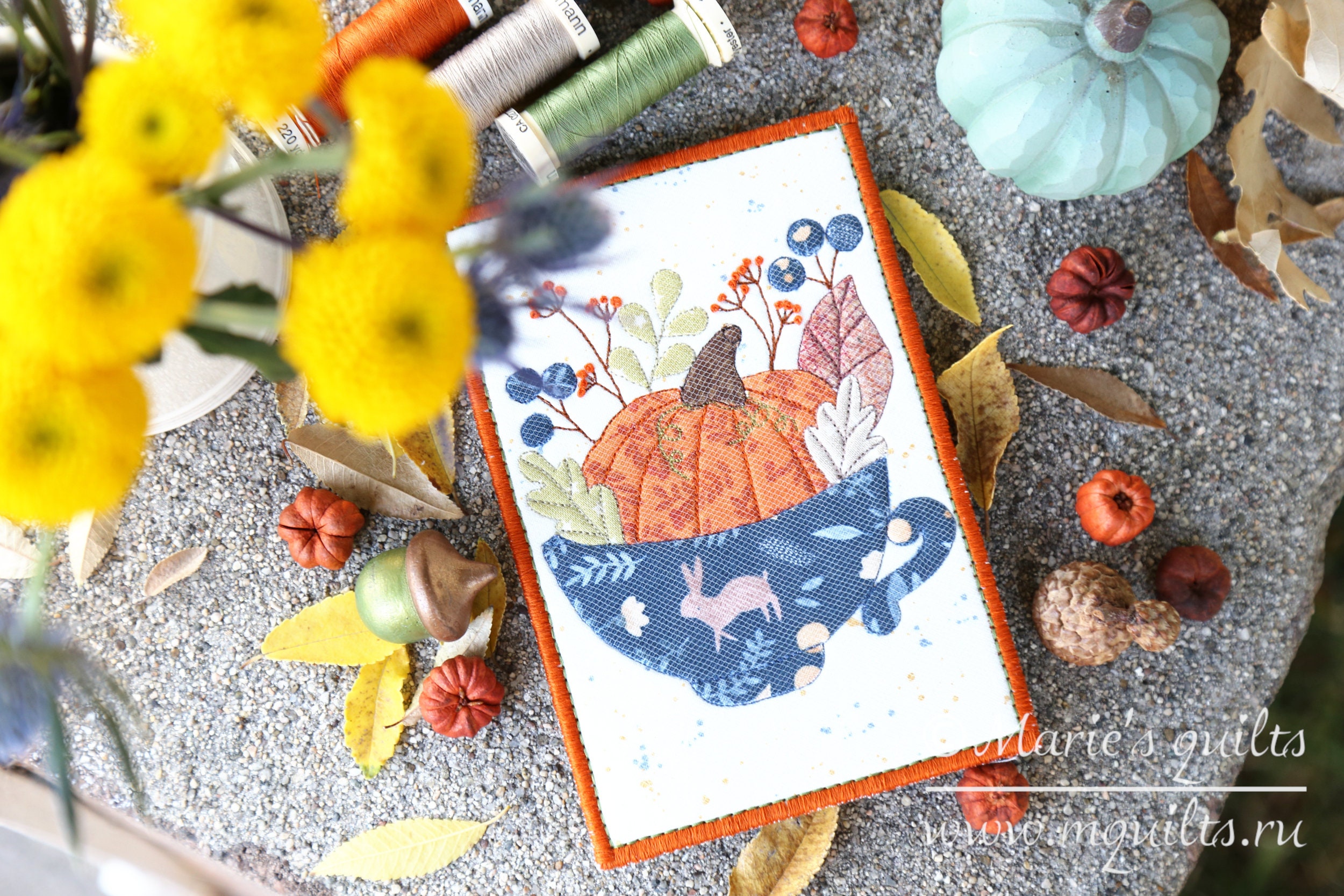 Fabric Postcard PDF Digital Quilt Block Applique Sewing Pattern ...