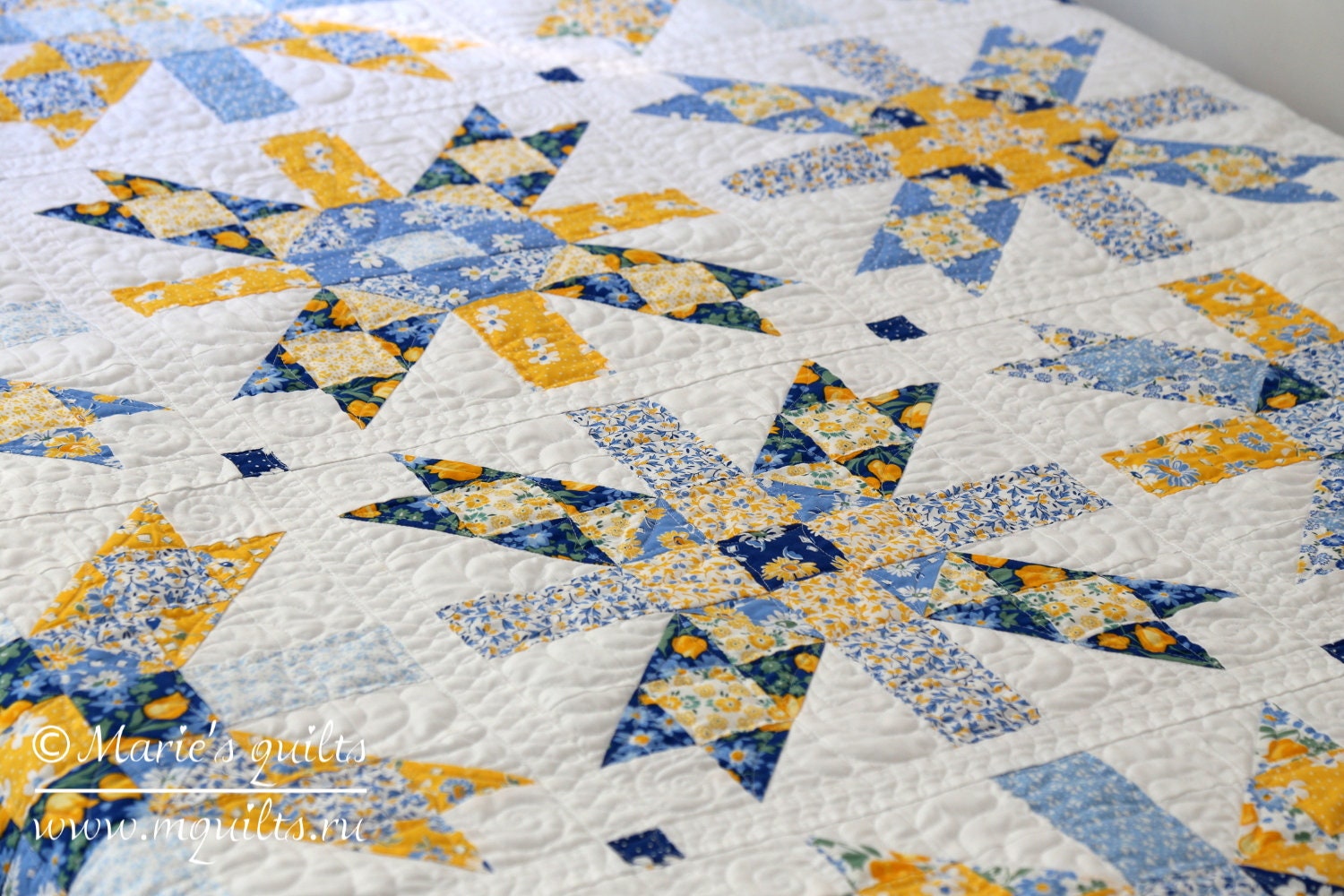 Modern Easy PDF Twin Quilt Pattern, Digital, Floral, Simple, Tutorial ...