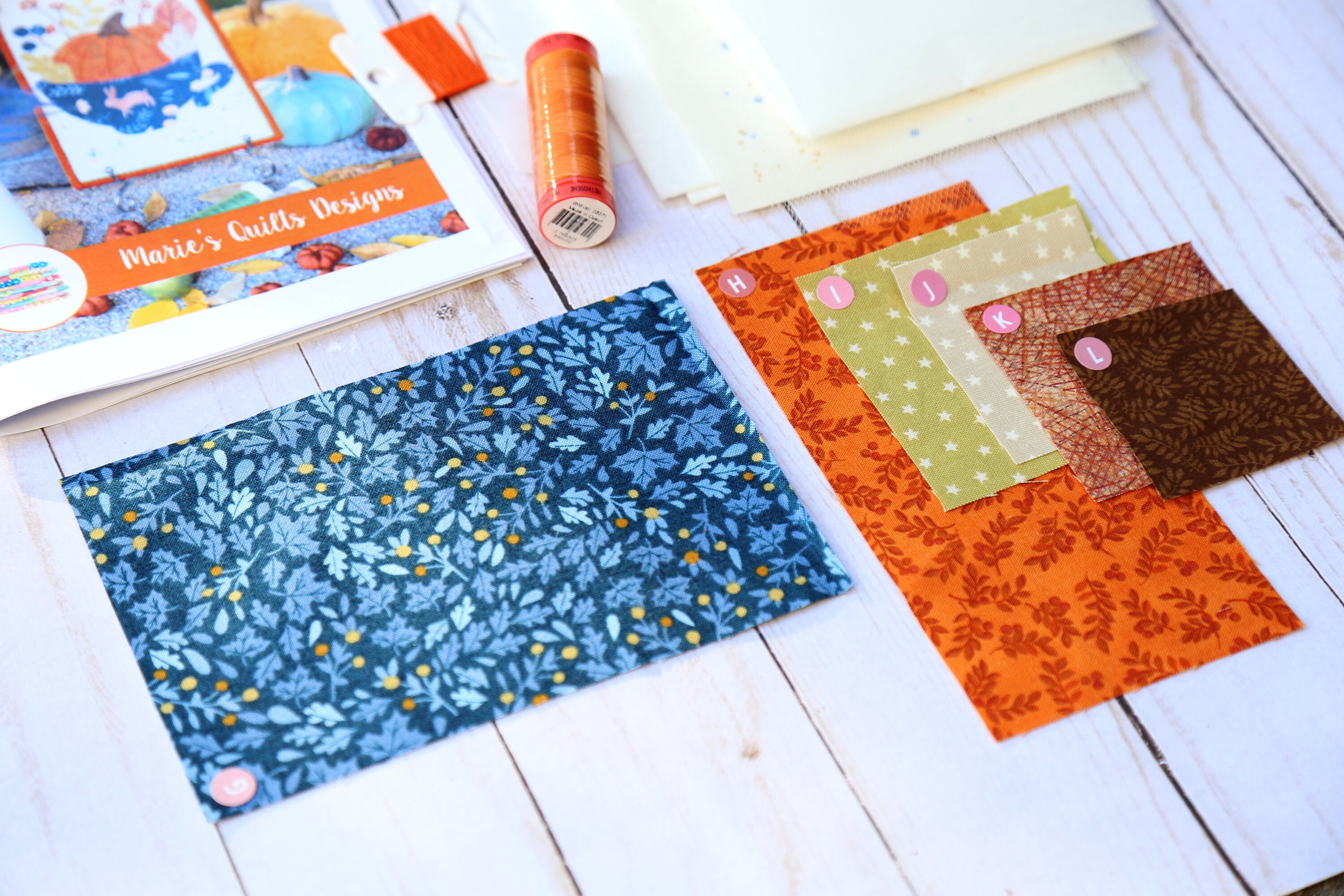 Fabric Postcard Quilt KIT Fabric Pattern fall - Etsy