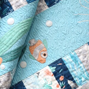 Sea Ocean Scrap Applique Baby Toddler Quilt Pattern PDF Digital, Block ...