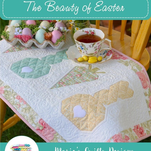 Easter Basket Spring Eggs Quilt Block PDF Pattern Includes - Etsy