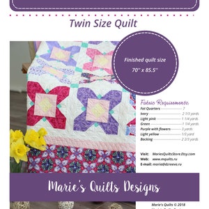PDF Star Quilt Pattern, Digital, Easy, Floral, Simple, Tutorial - Etsy