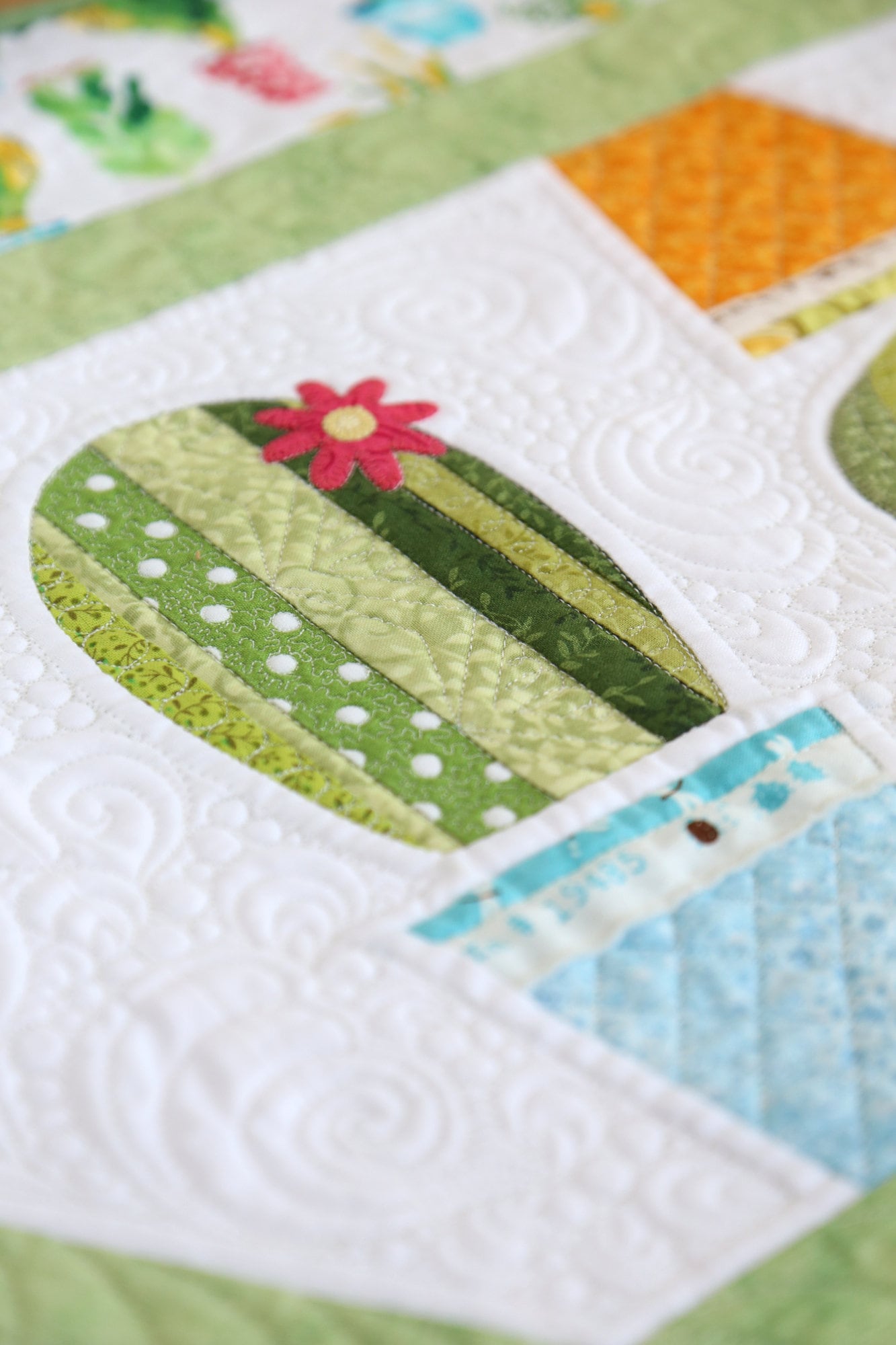 Cactus Table Runner Pattern PDF Digital Cacti Block Quilt - Etsy