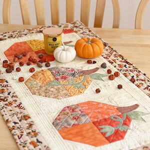 Fall Table Runner Pattern PDF Digital, Pumpkin Block Quilt ...