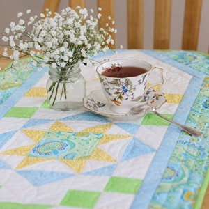 Summer Easy Table Runner Pattern PDF Digital, Star Block Quilt, Table ...