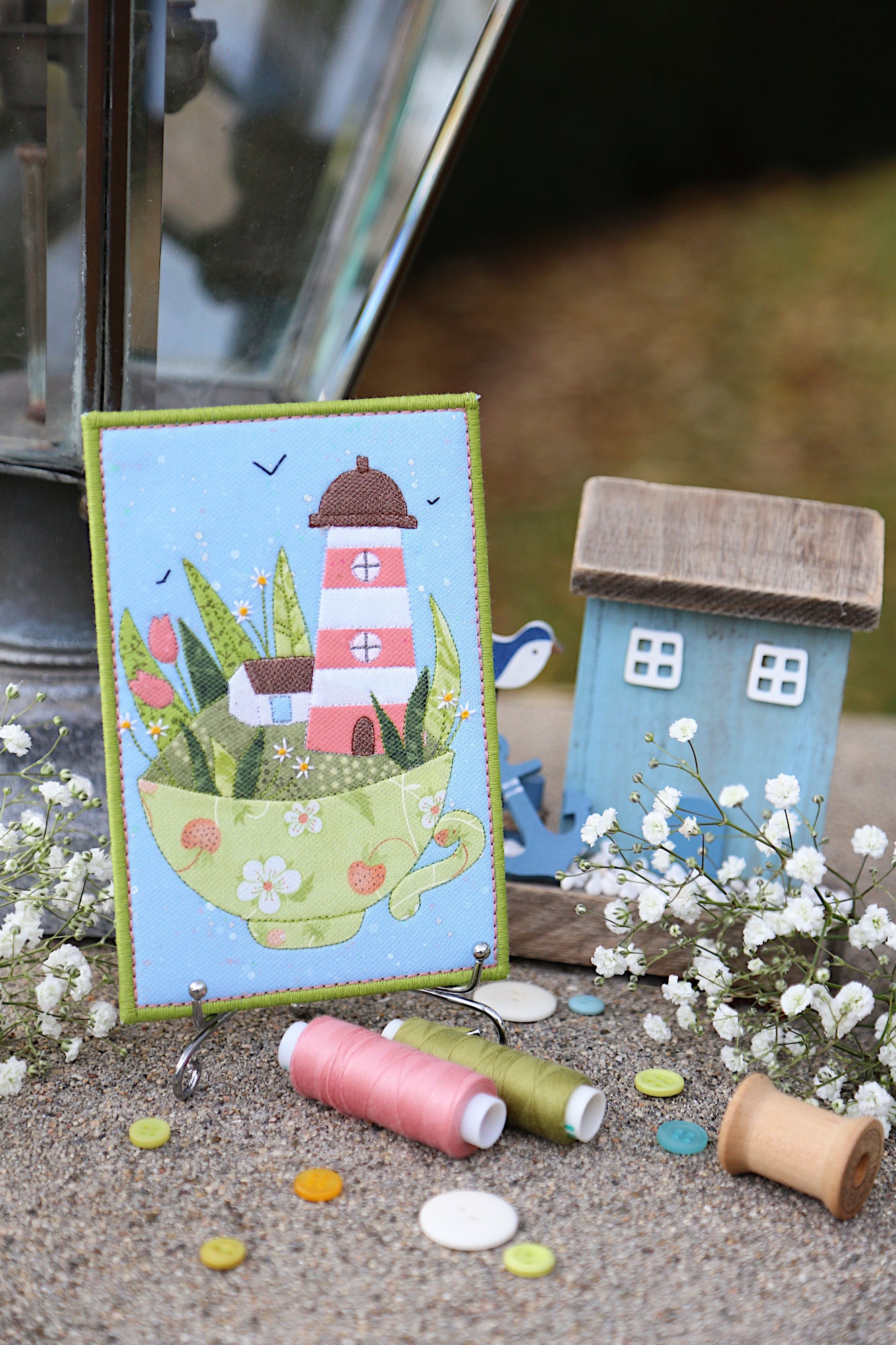 Fabric Postcard PDF Digital Quilt Block Applique Sewing Pattern ...
