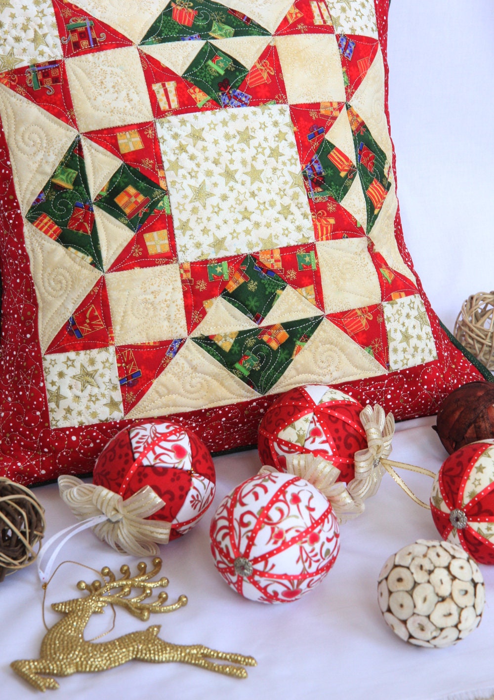 PDF Christmas Star Block Quilt Pattern, Digital, Easy, Simple, New Year ...