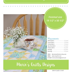 Summer Easy Table Runner Pattern PDF Digital, Star Block Quilt, Table ...
