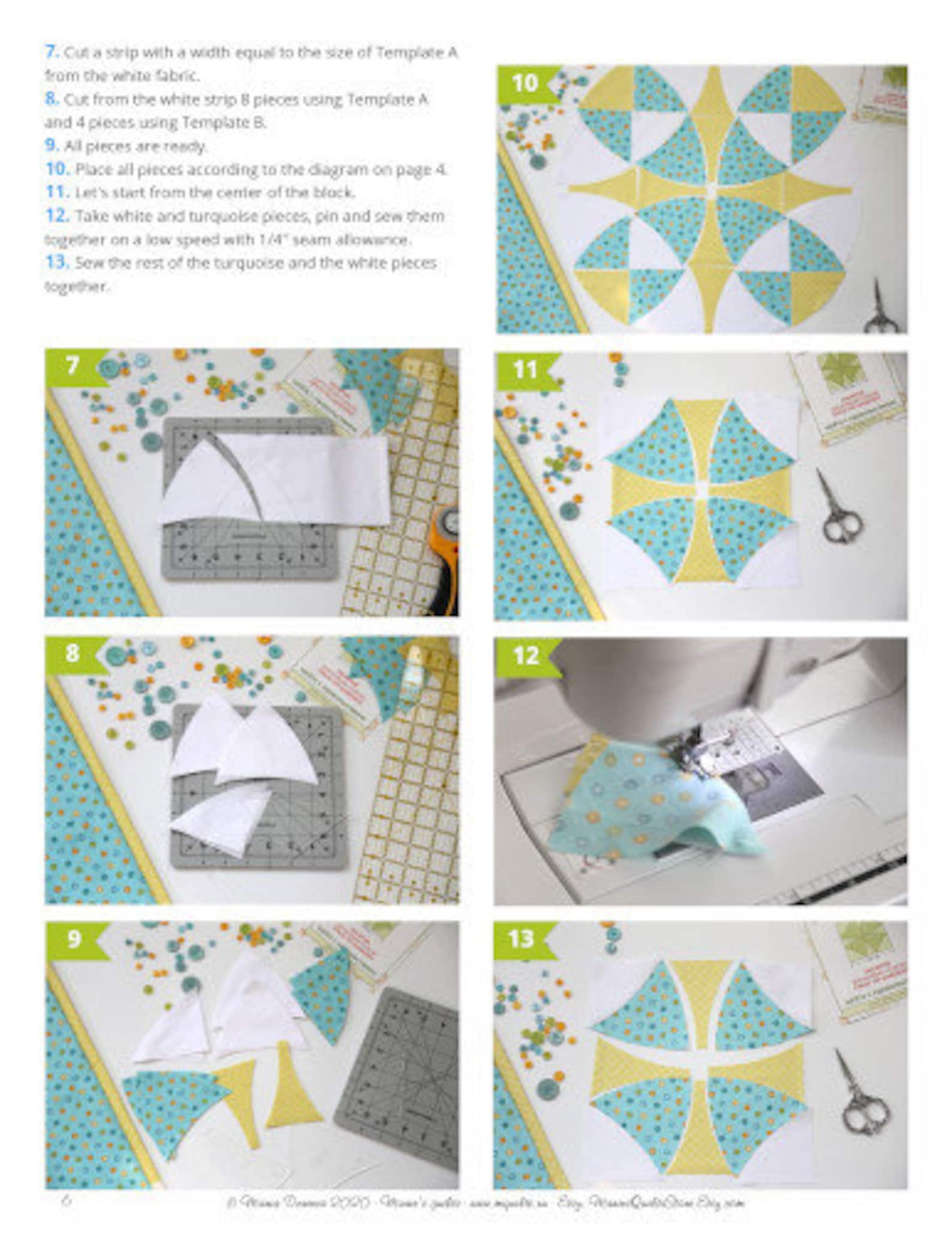 PDF Quilt Clock Pattern, Modern, Patchwork, Digital, Home Decor, Sewing ...