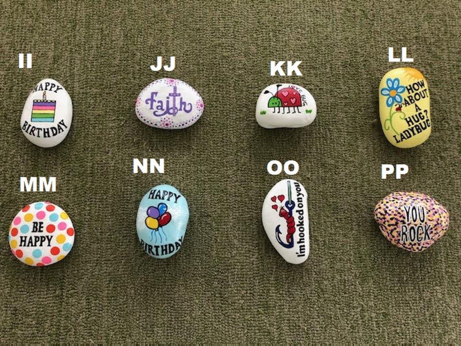 Custom Hand Painted Rocks | Etsy