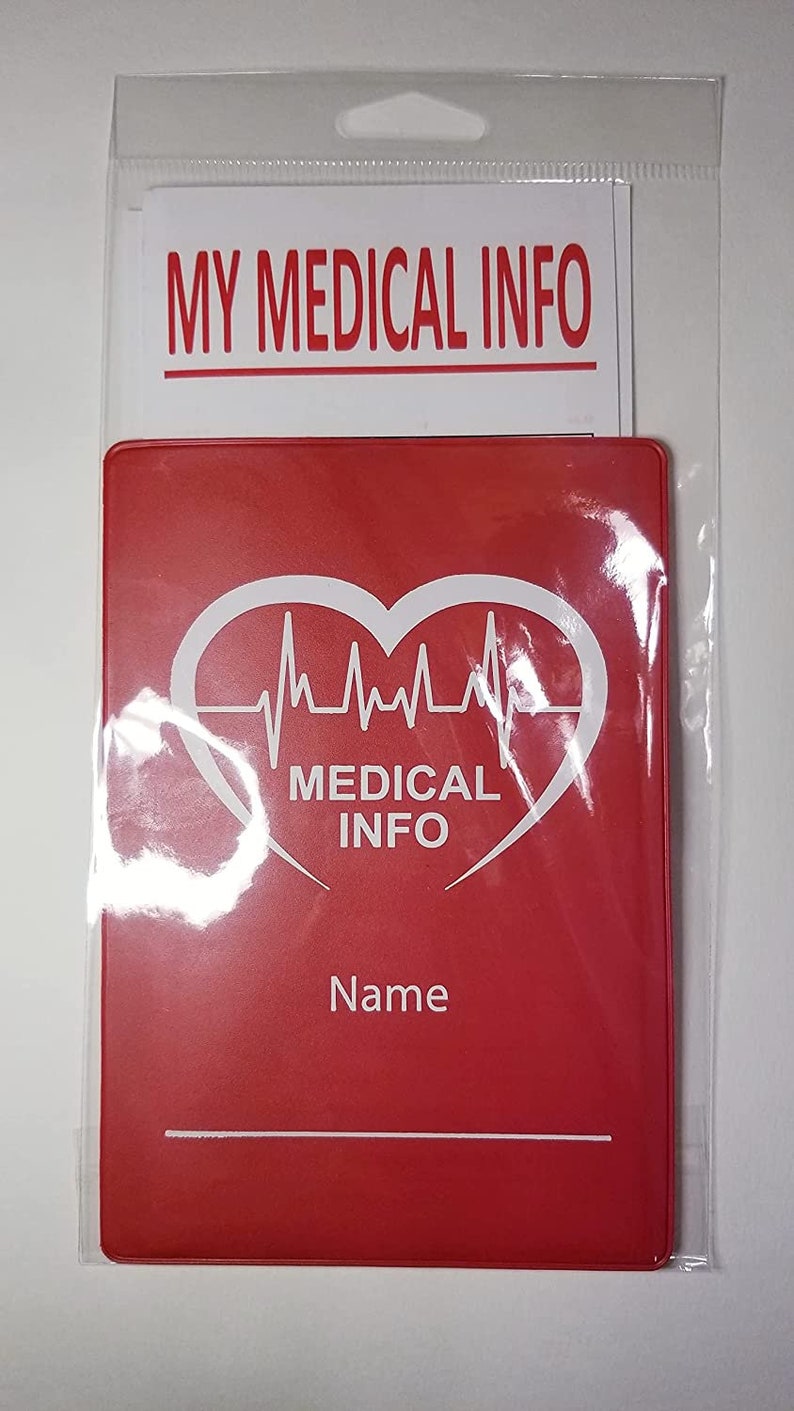 My Medical Info Refrigerator Magnet Pocket Holds Personal Emergency ...