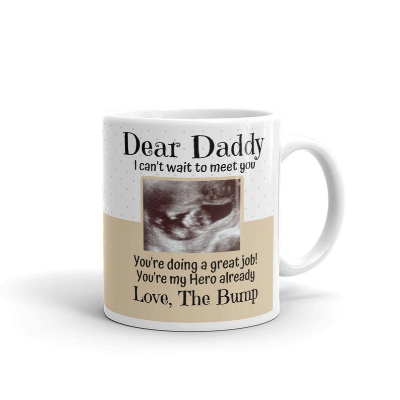 Ultrasound Mug New Unborn Baby Mommy and Daddy Cup Showing Baby in the ...