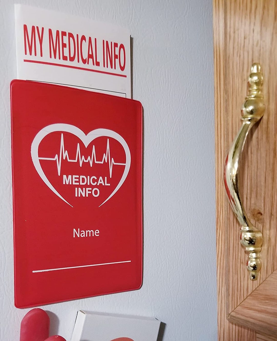 My Medical Info Refrigerator Magnet Pocket Holds Personal Emergency ...