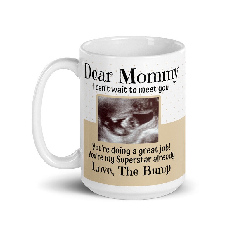 Ultrasound Mug New Unborn Baby Mommy and Daddy Cup Showing Baby in the ...