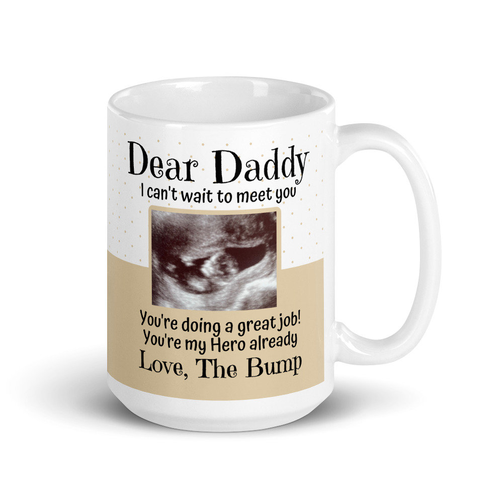 Ultrasound Mug New Unborn Baby Mommy and Daddy Cup Showing Baby in the ...