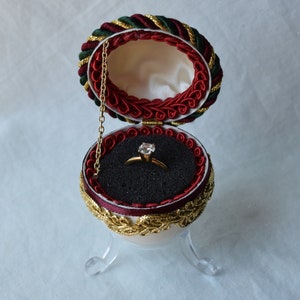 Fancy Duck Egg Box Hinged to Open Reminiscent of Faberge Eggs Ivory ...