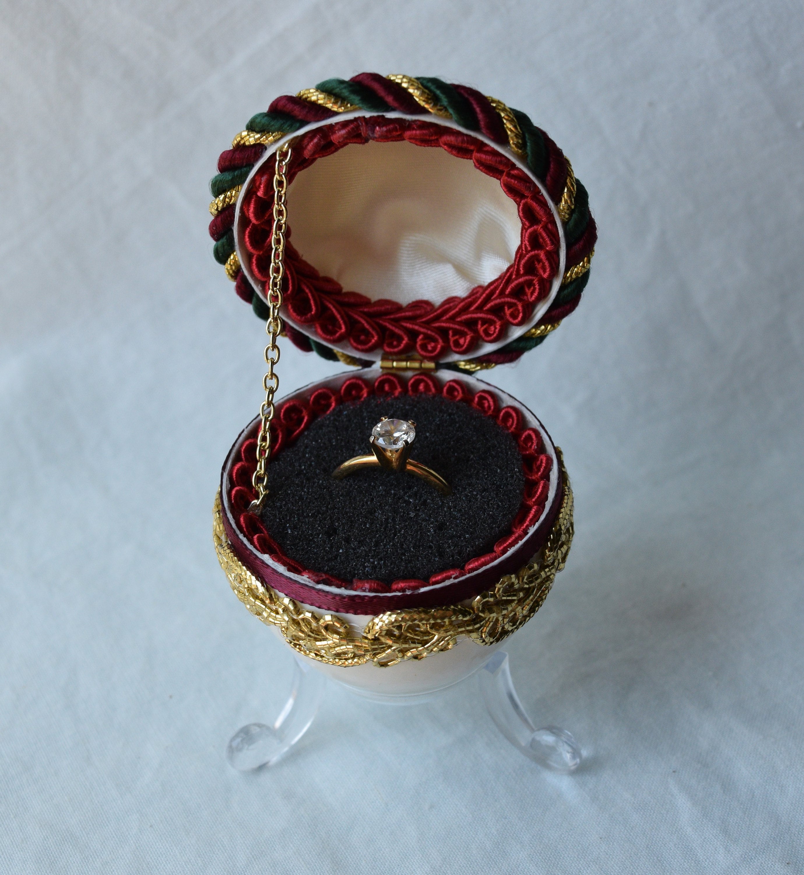 Fancy Duck Egg Box Hinged to Open Reminiscent of Faberge Eggs | Etsy