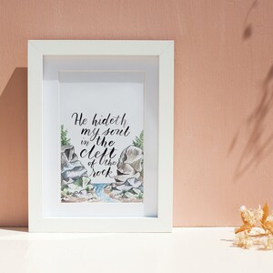 He Hideth My Soul - Watercolor Painting and Lettering - Hymn Print ...