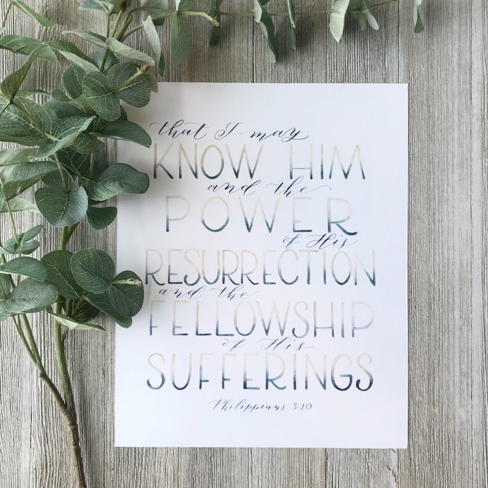 That I May Know Him Watercolor Lettering and Calligraphy - Etsy