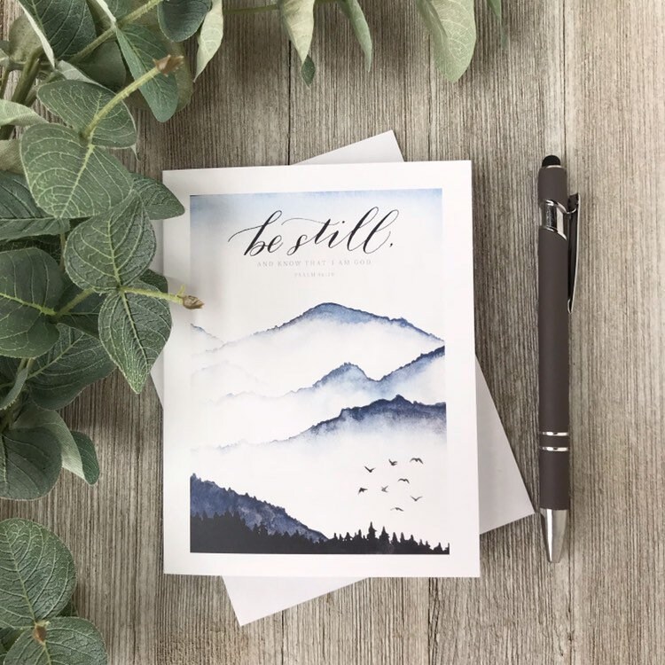 Set of 5 be Still Greeting Cards Unique Modern | Etsy