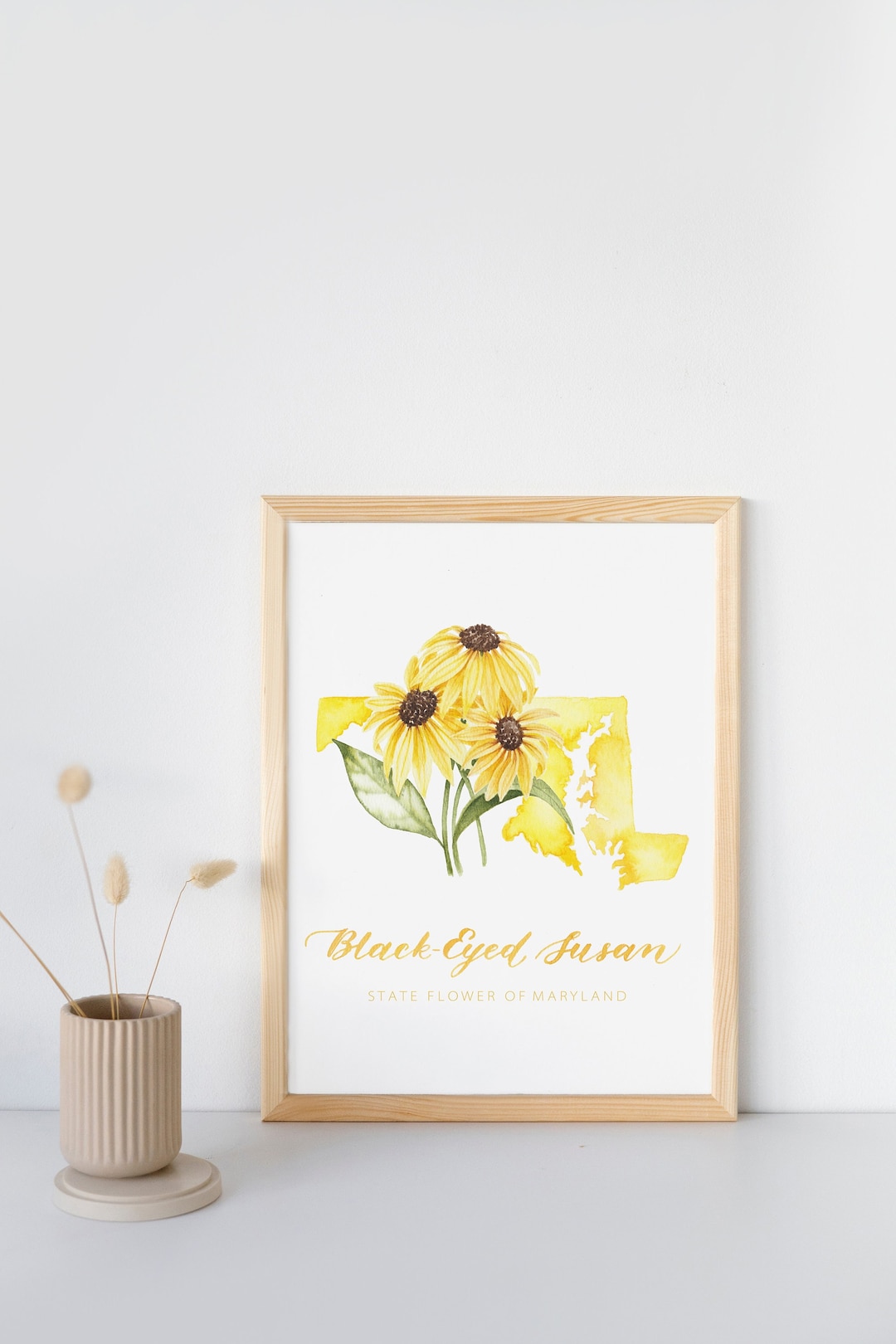 Maryland State Flower Black Eyed Susan Fine Art Watercolor Print - Etsy