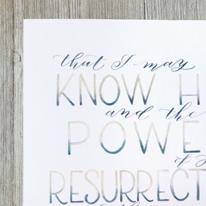 That I May Know Him Watercolor Lettering and Calligraphy Scripture ...