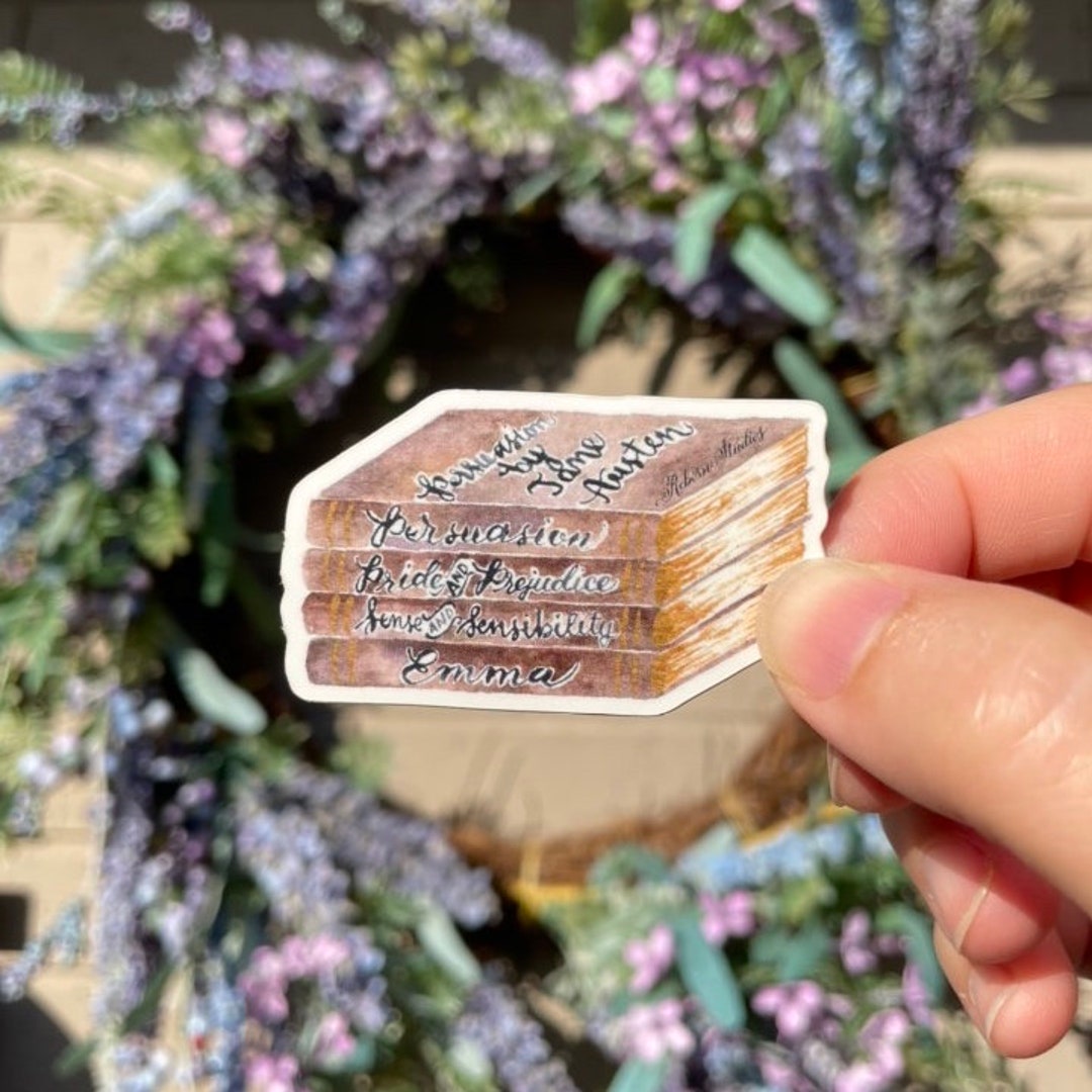Watercolor Stack of Jane Austen Books Vinyl Sticker - Etsy