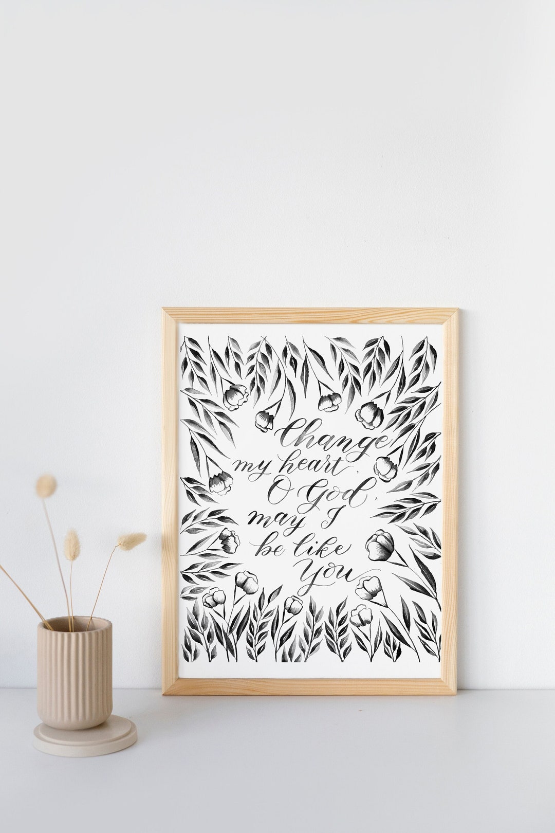 Floral Watercolor Christian Hymn Art Print: Inspirational Wall Decor - Etsy