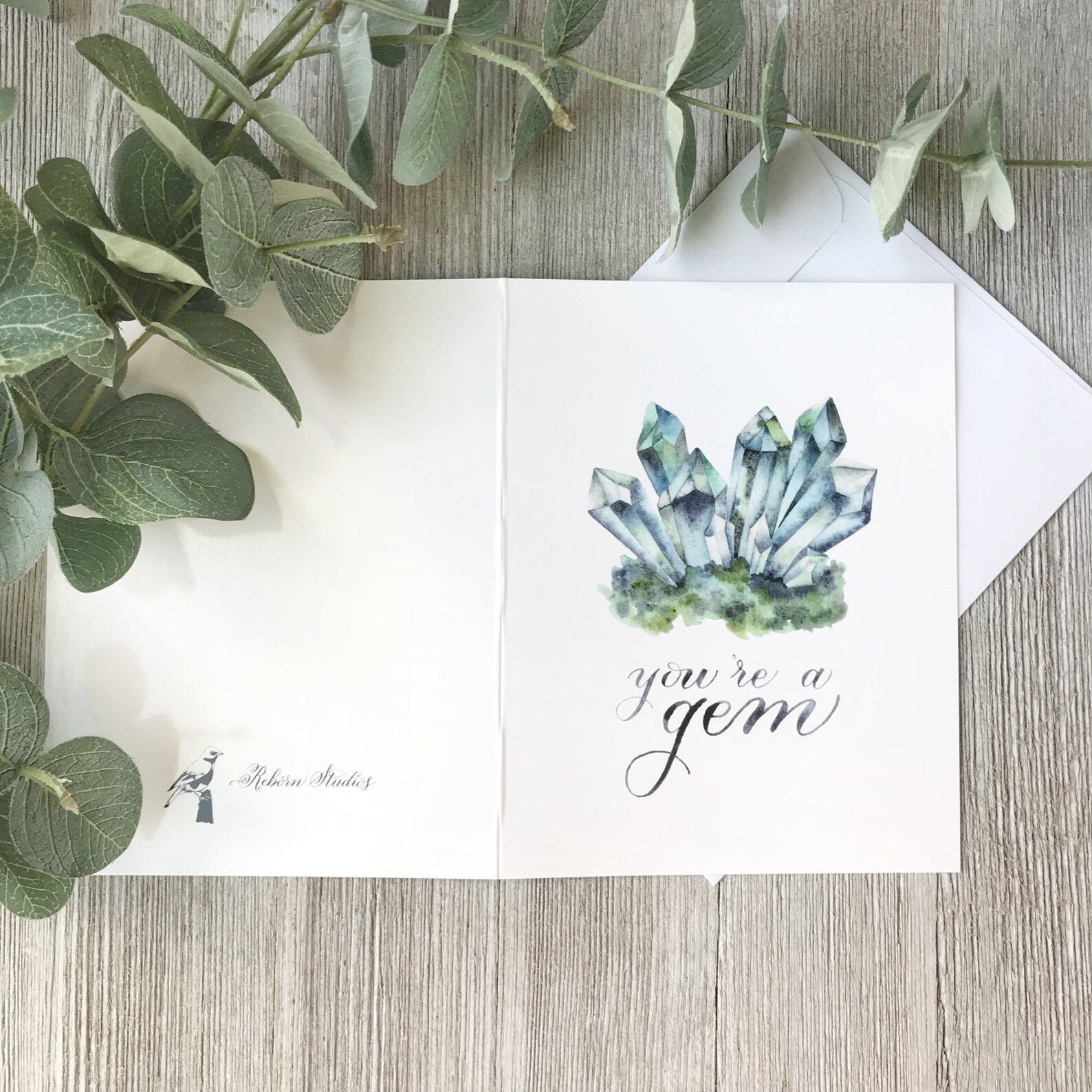 Set of 5 "you're A Gem" Greeting Cards | Unique Modern Calligraphy and ...