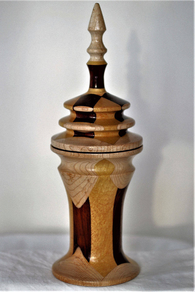 This Hand Made Segmented Wooden Treen is Made of Birds Eye Maple,yellow ...