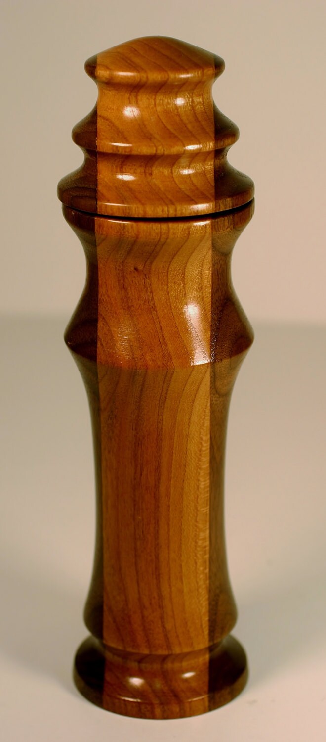 This Segmented Hand Made Wooden Pepper Mill is Made of Cherry and ...