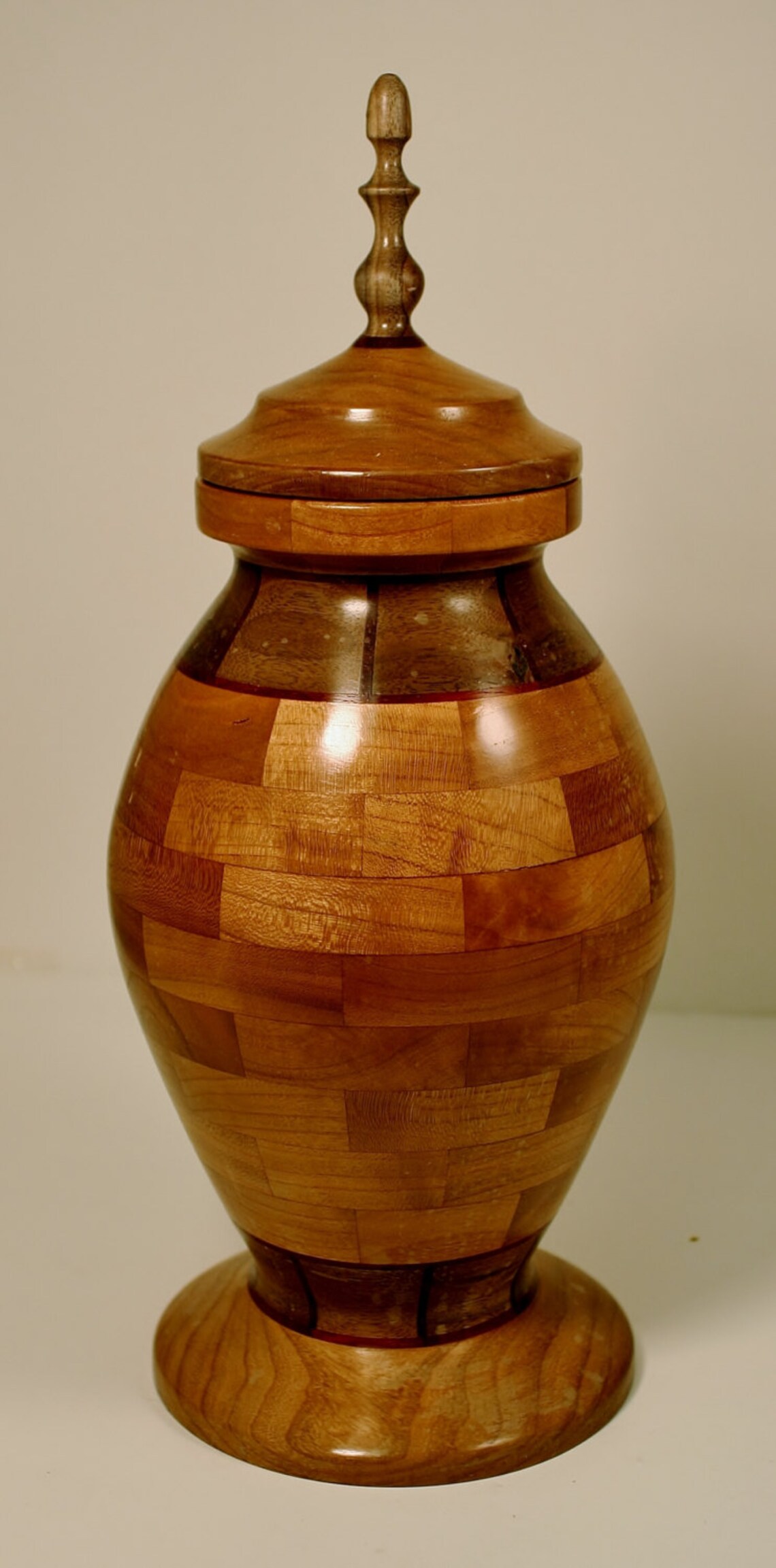 This Hand Crafted Segmented Urn is Made of Cherry, Paduak,walnut It is ...