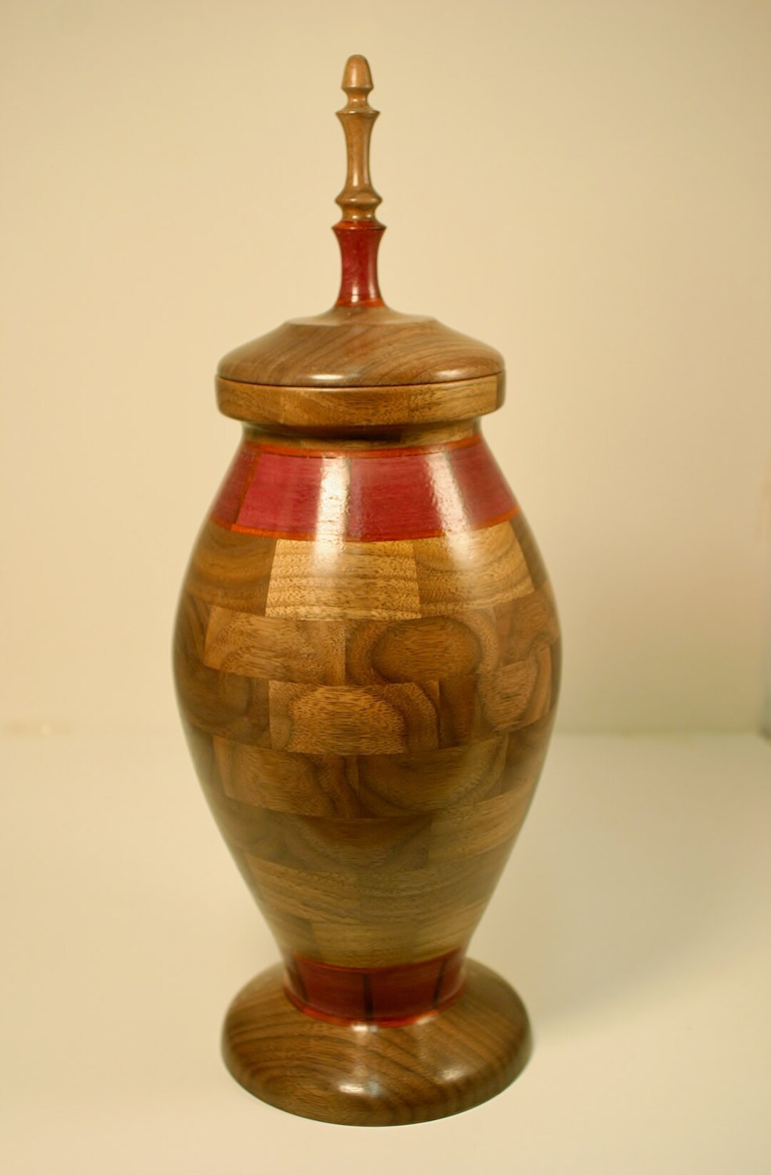 This Segmented Urn is Made With Walnut,purple-heart,paduak It is 6.50 ...