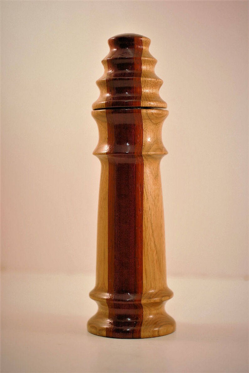 This Segmented Hand Crafted Wooden Pepper Mill is Made of Butter-nut ...