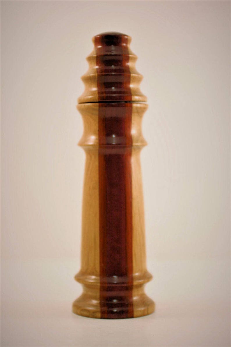 This Segmented Hand Crafted Wooden Pepper Mill is Made of Butter-nut ...