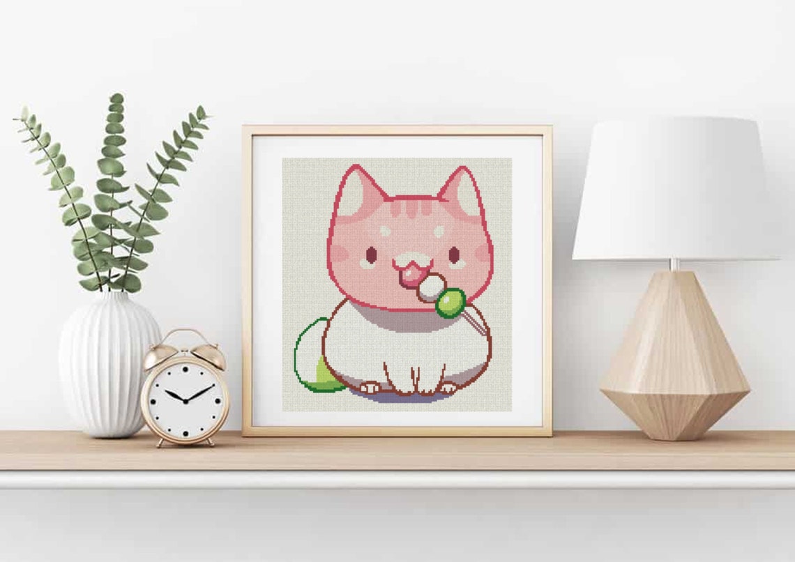 Dango Cat Cross Stitch - Etsy