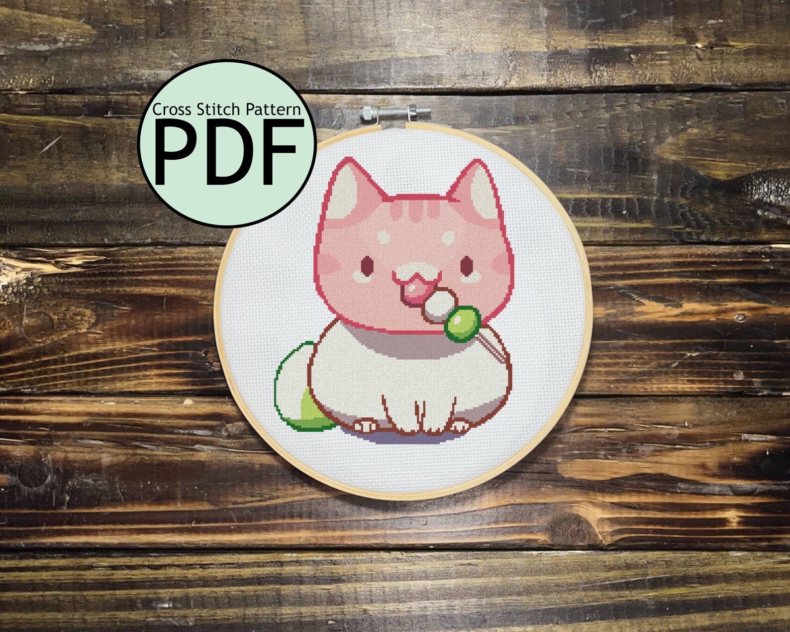 Dango Cat Cross Stitch Etsy
