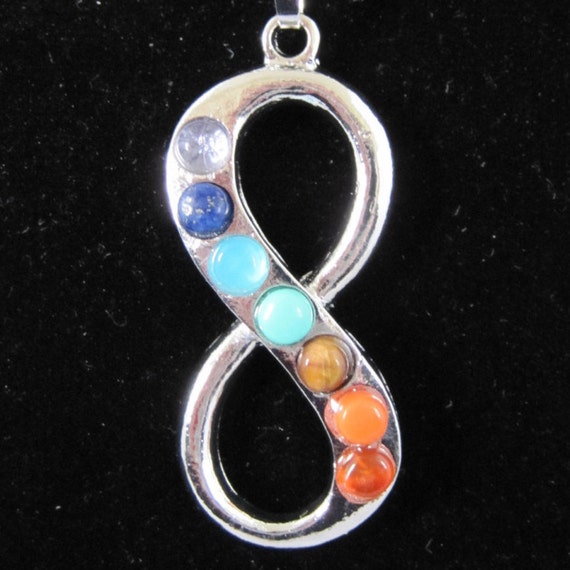 Infinity Symbol Chakra Multi-stone Pendent With Free 18 | Etsy