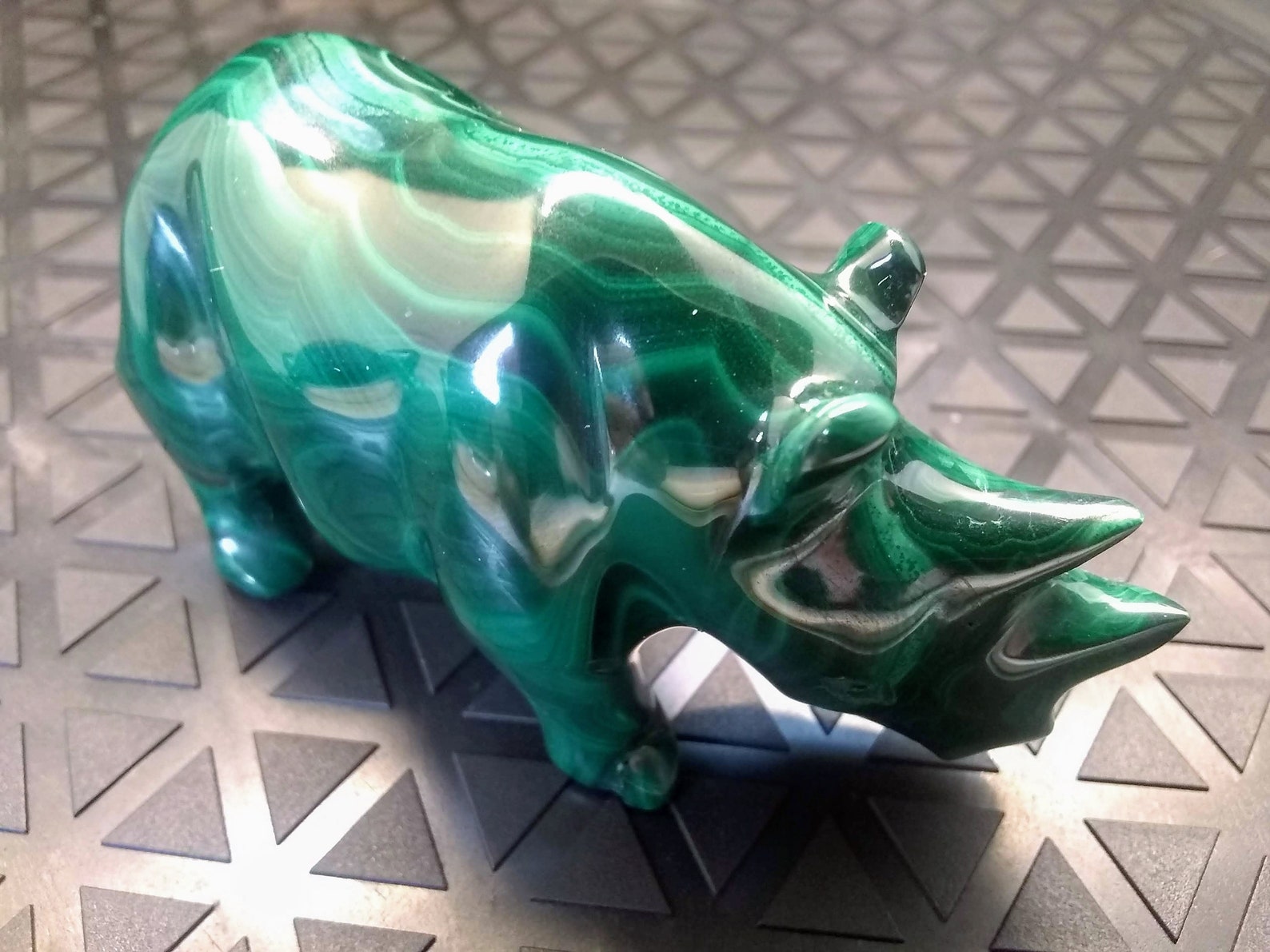 Malachite Animal Carving Stone Crystal Specimen Elephant Rhinoceros ...