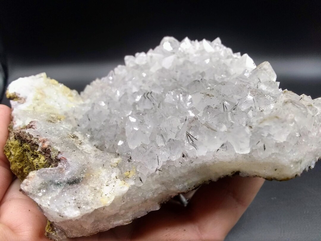 Goethite Needle Quartz Cluster - Rare Mineral Specimen - Etsy