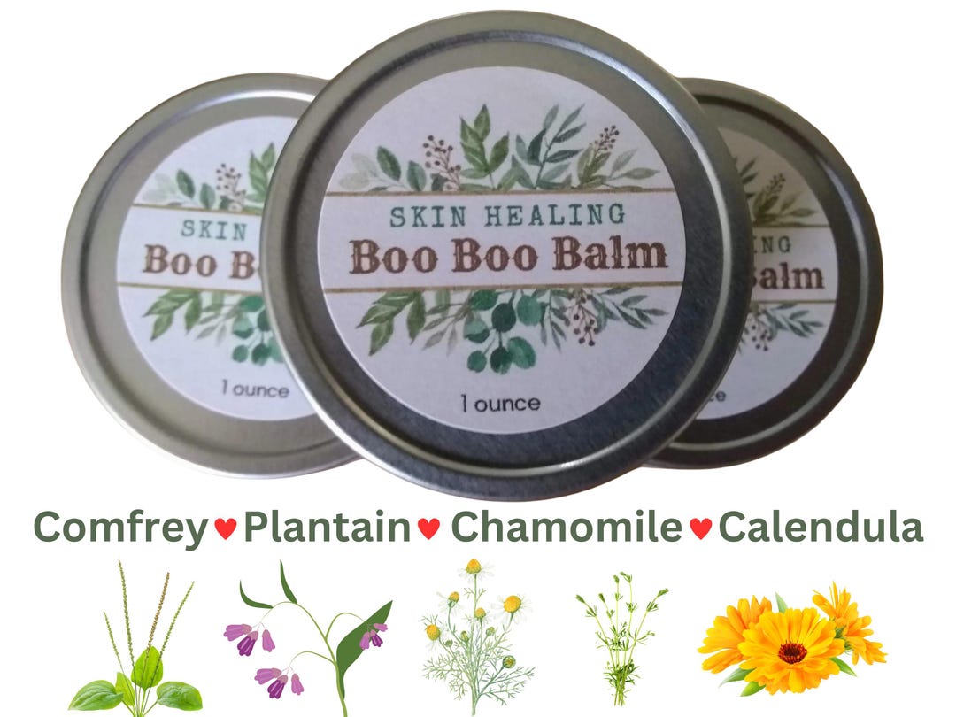 Herbal Boo Boo Balm Salve Made With Comfrey, Plantain Leaf, Calendula ...