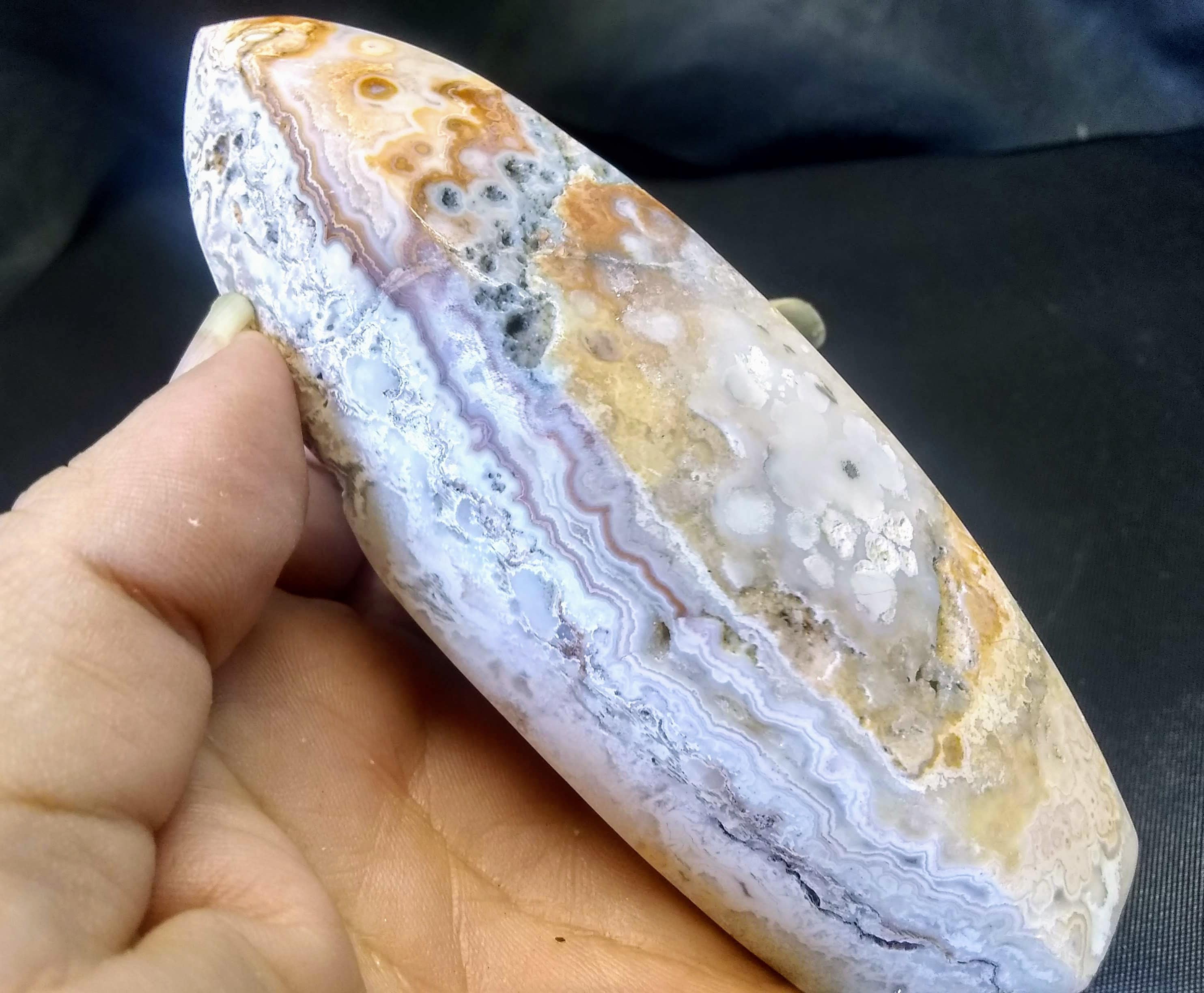 Pink Lace Agate Druzy Rocket Tower Agate Stone Natural Mineral | Etsy