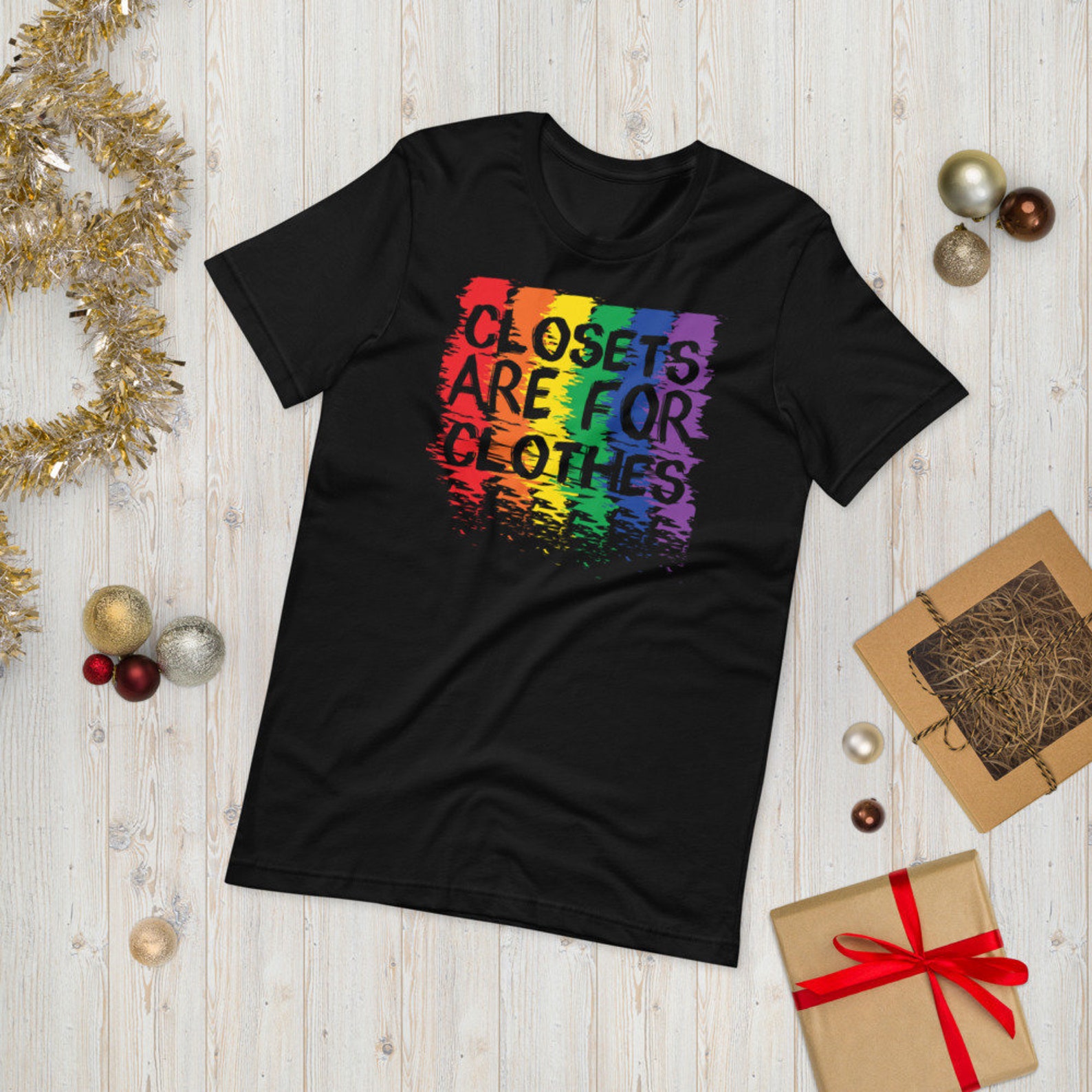 LGBT Gay Pride Shirt Closets Are For Clothes Rainbow Gay | Etsy