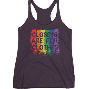 LGBT Gay Pride Shirt Closets Are for Clothes - Rainbow - Gay Pride ...